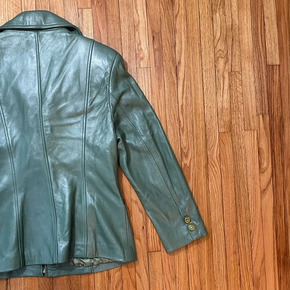 Vintage | Jackets & Coats | Green Italian Leather Jacket | Poshmark